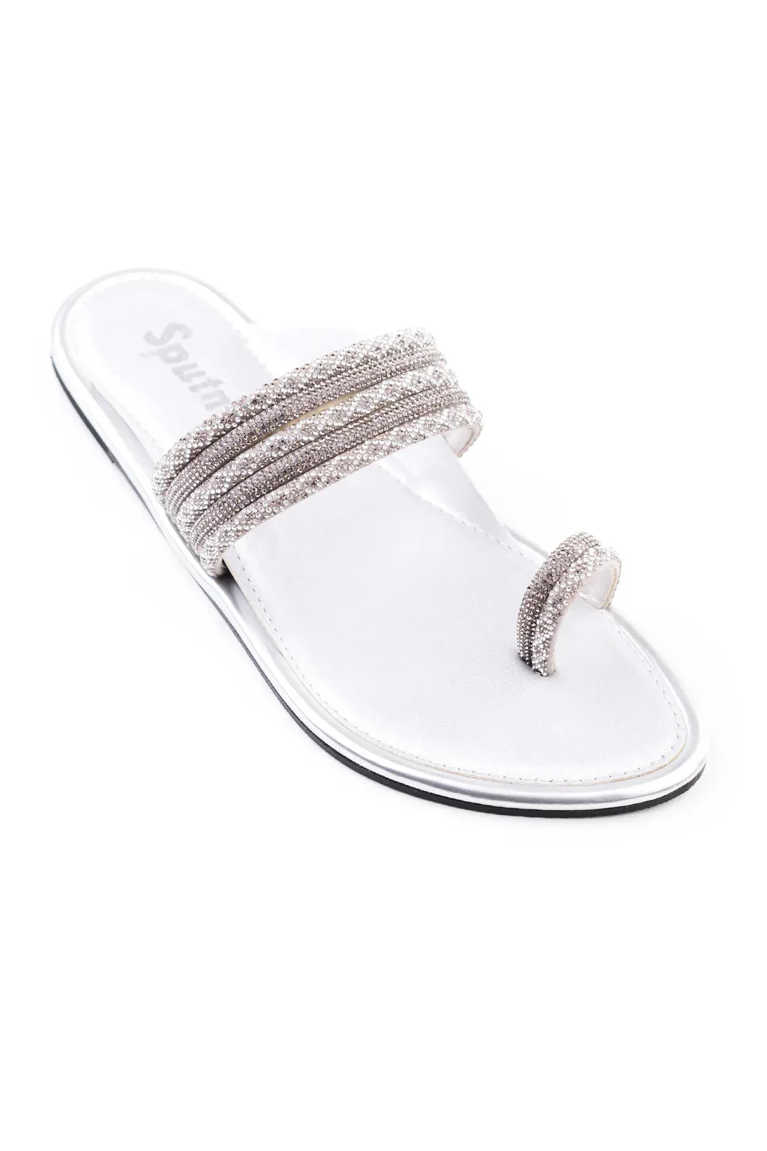 Silver Flat Slipper KK2171/010 – Sputnik Footwear